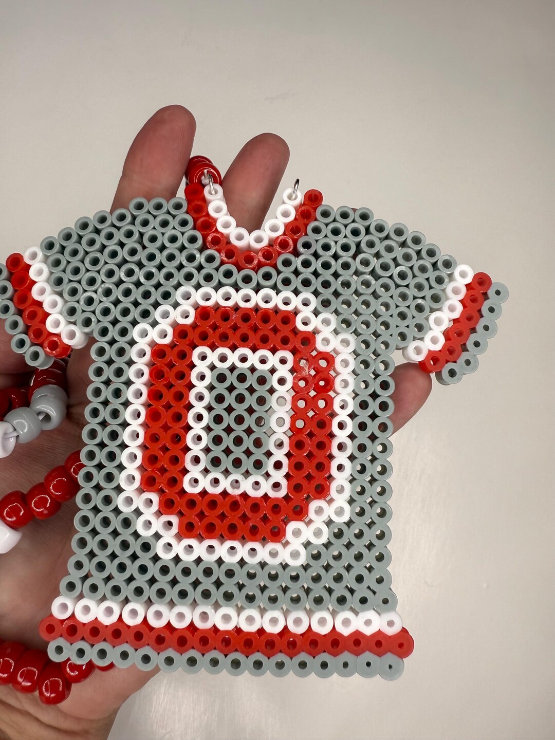 Ohio State Buckeyes Tshirt Perler Kandi Bead Necklace - Etsy
