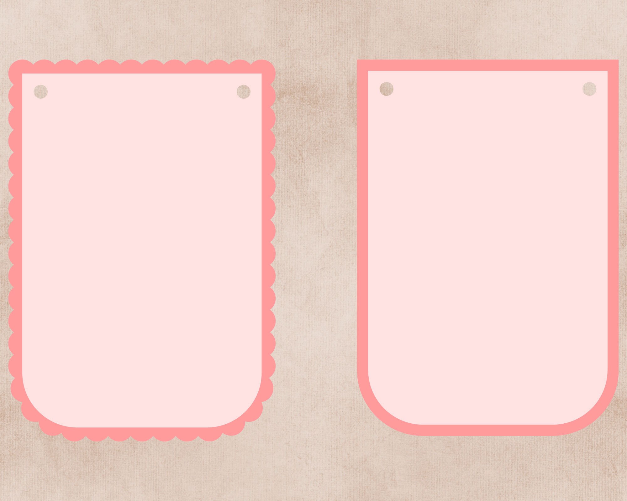 Scallop Banner Svg Bundle Banner Svg Cricut Party Bunting - Etsy New ...