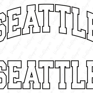 Seattle Svg, Digital Downloads, USA State Svg, College Font Svg ...