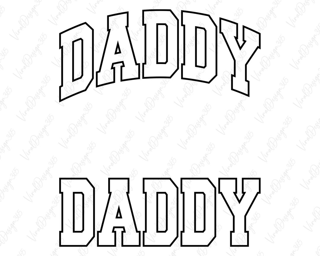 Daddy Svg, descarga digital, Arc Daddy Svg, Varsity Font Svg, Dad Life ...