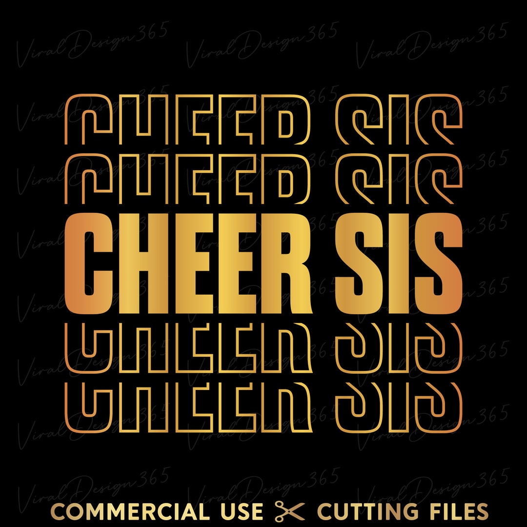 Cheer Sis Svg, Font Stacked Svg, Digital Prints, Cheerleader Svg ...