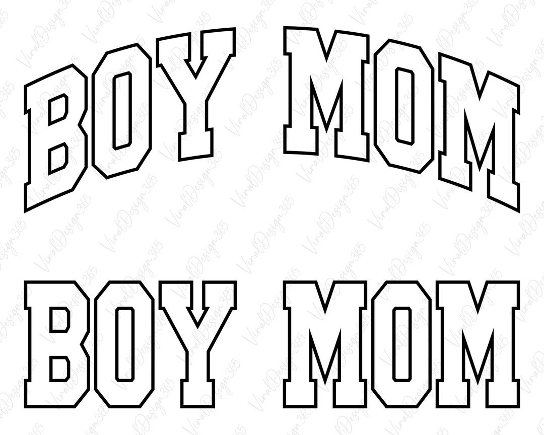 Boy Mom Svg, Digital Download, Arc Boy Mom Svg, Varsity Font Svg, Mom ...