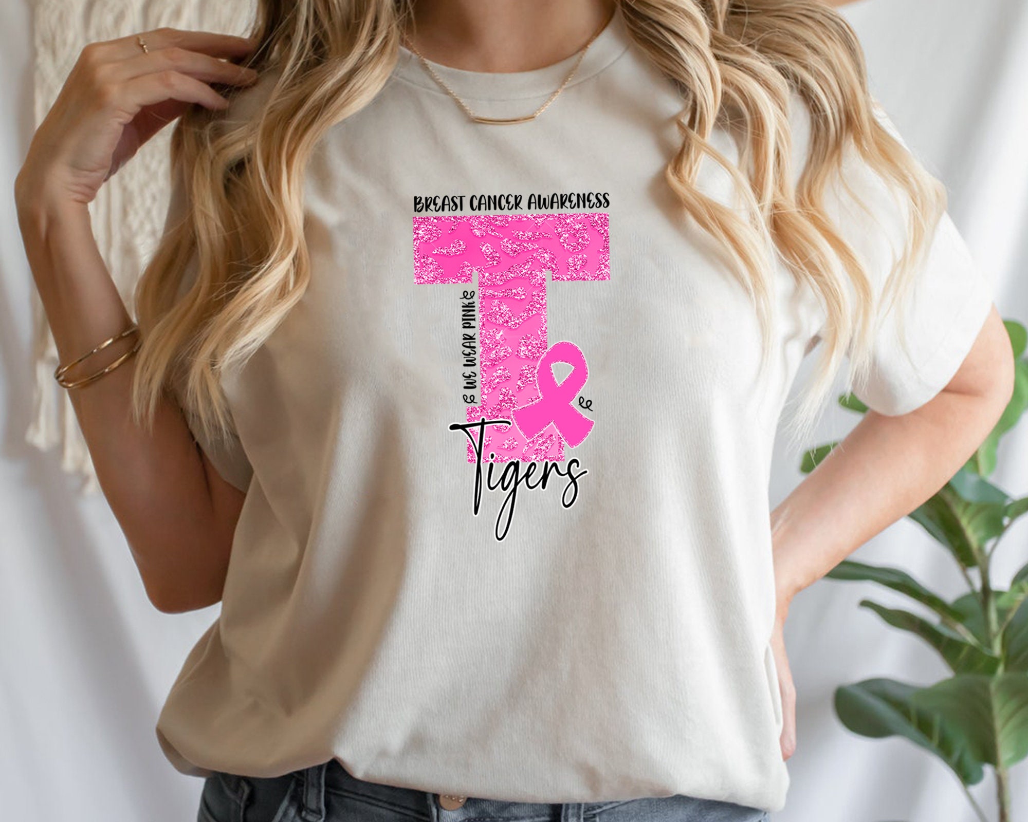 Tigers Breast Cancer PNG Pink Glitter Leopard Tigers - Etsy