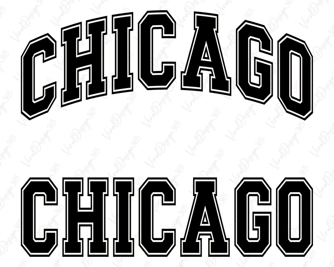 Chicago Svg, Digital Download, America Svg, College Font Svg, Chicago ...