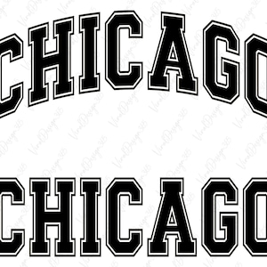 Chicago Svg, Digital Download, America Svg, College Font Svg, Chicago ...