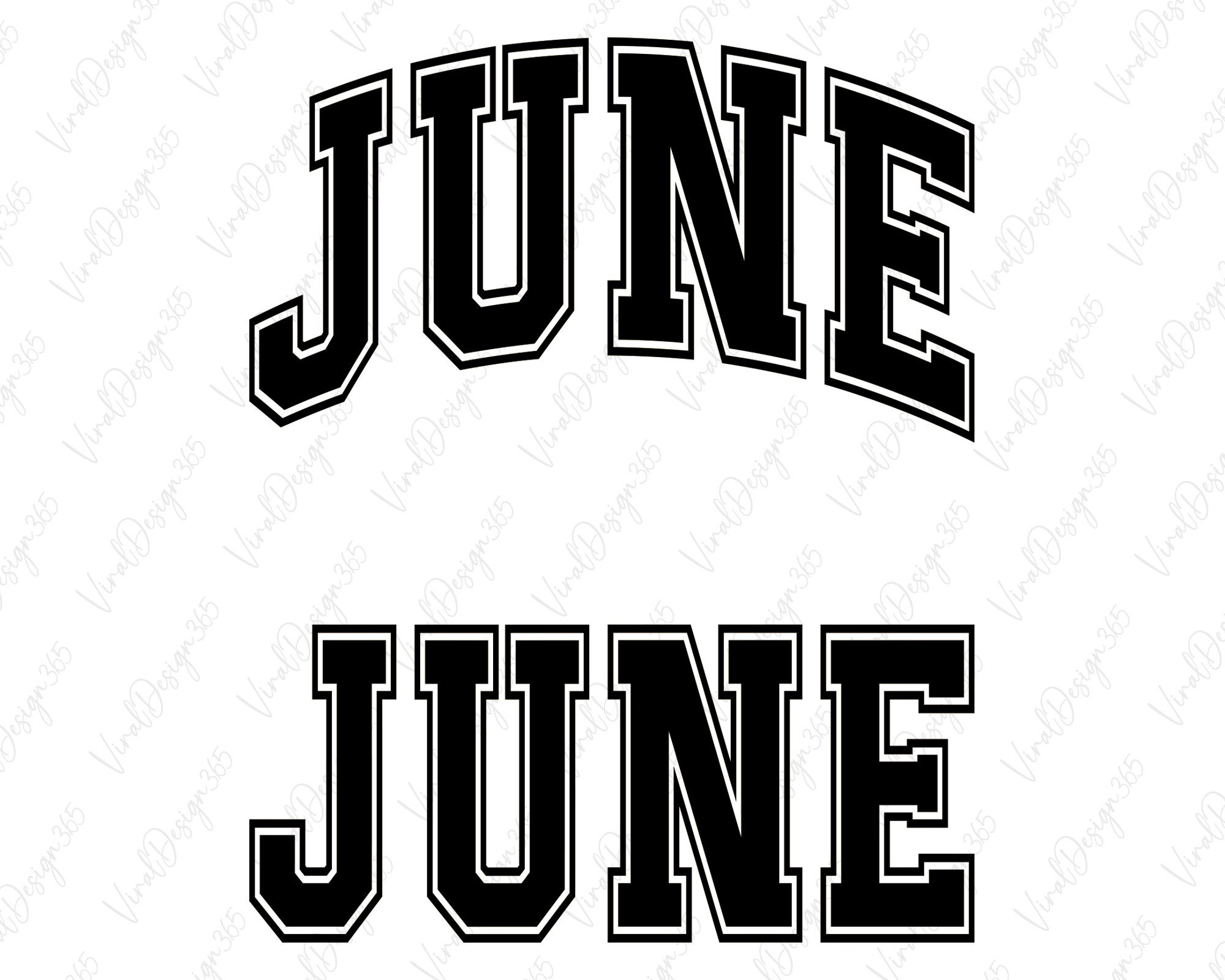 June Svg Digital Downloads Arc June Svg Months Svg Varsity - Etsy