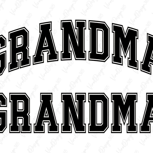 Varsity Font Grandma Shirt - Etsy