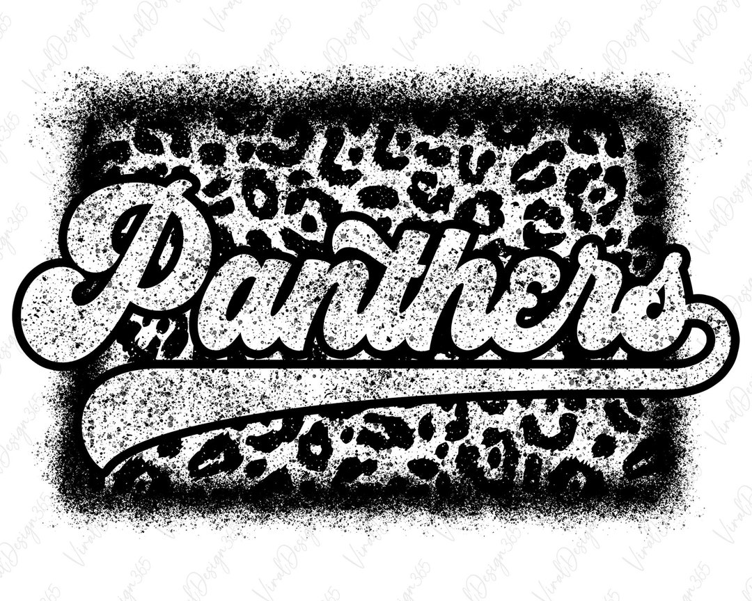 Leopard Panthers Retro Team Design Png, Panthers Mascot Leopard Svg ...