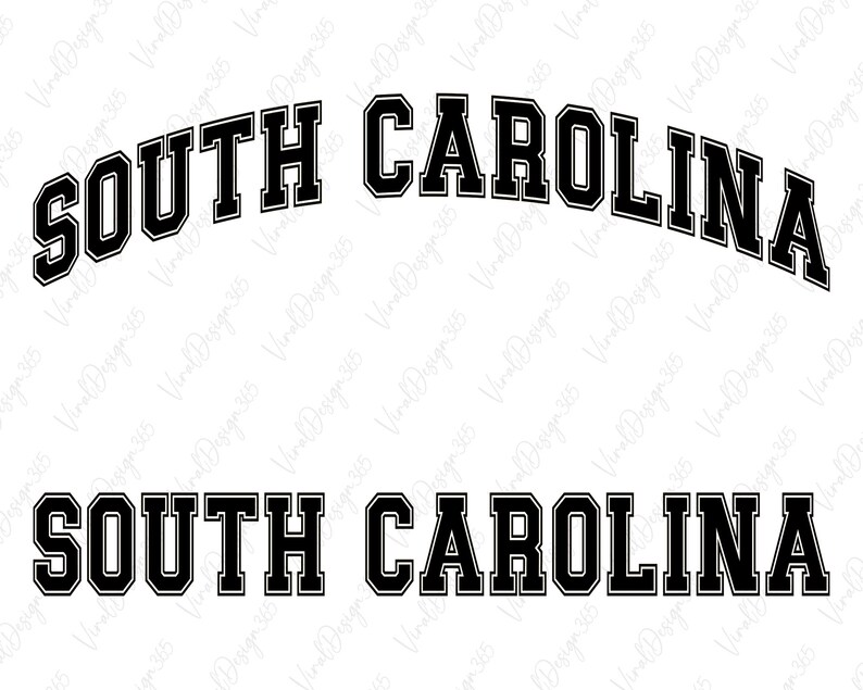 South Carolina Svg Digital Download USA Svg College Font - Etsy