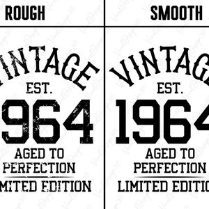 Vintage 1964 Svg, 59th Birthday Svg, Distressed Svg, Digital Download ...