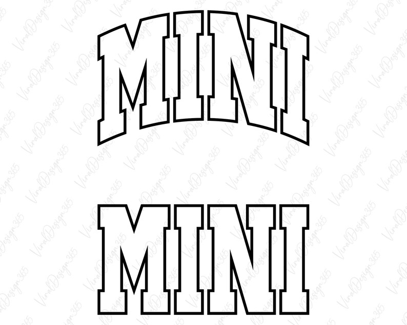 Mini Svg Digital Download Arc Mini Svg Varsity Font Svg - Etsy