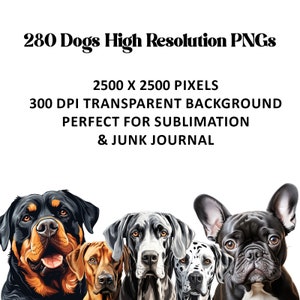 Buy 2 Get 1 Free - 280 Dogs Clipart Bundle, Cute Dog Breed Illustration ...