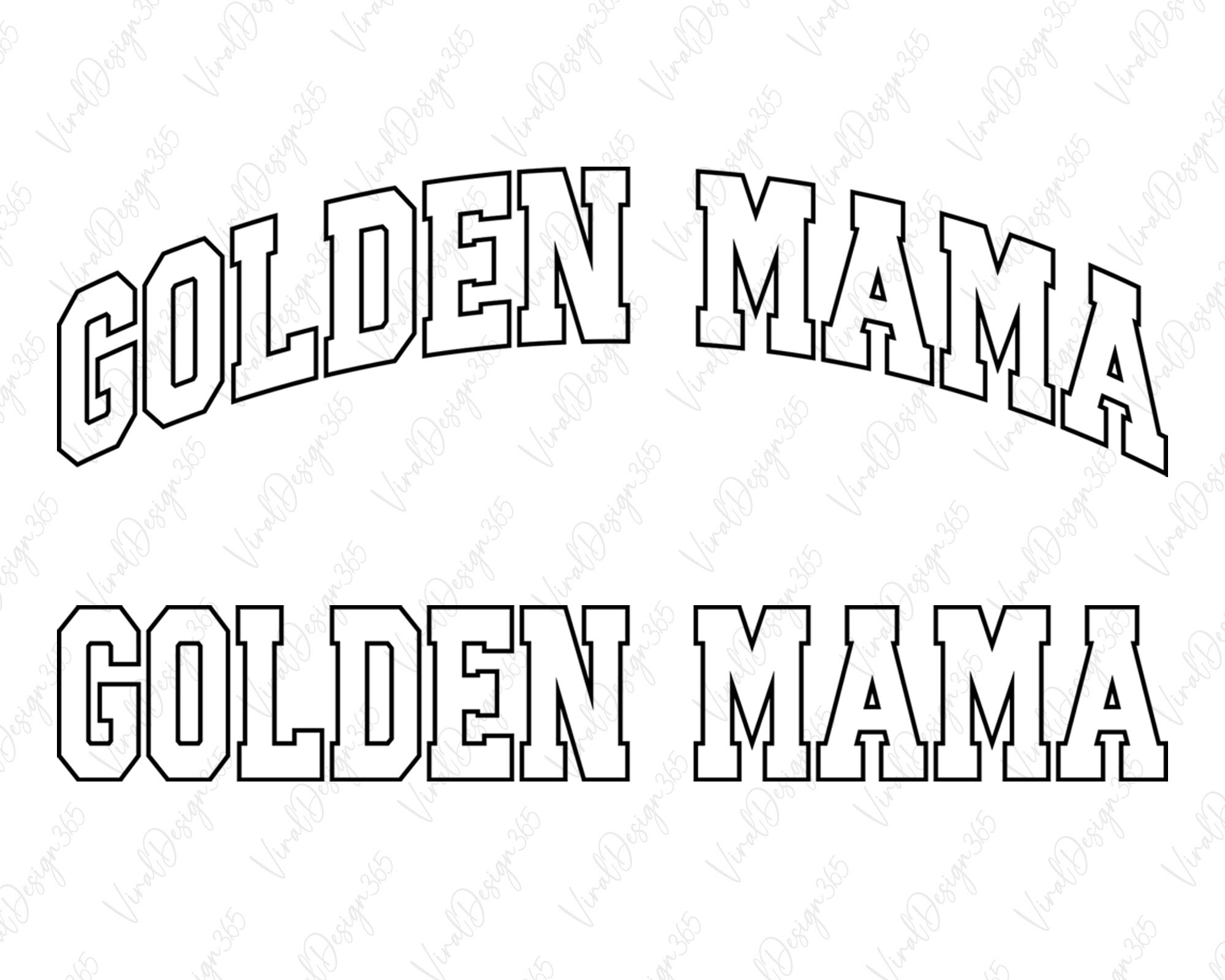 Golden Mama Svg Digital Download Arc Mama Svg Varsity Font - Etsy