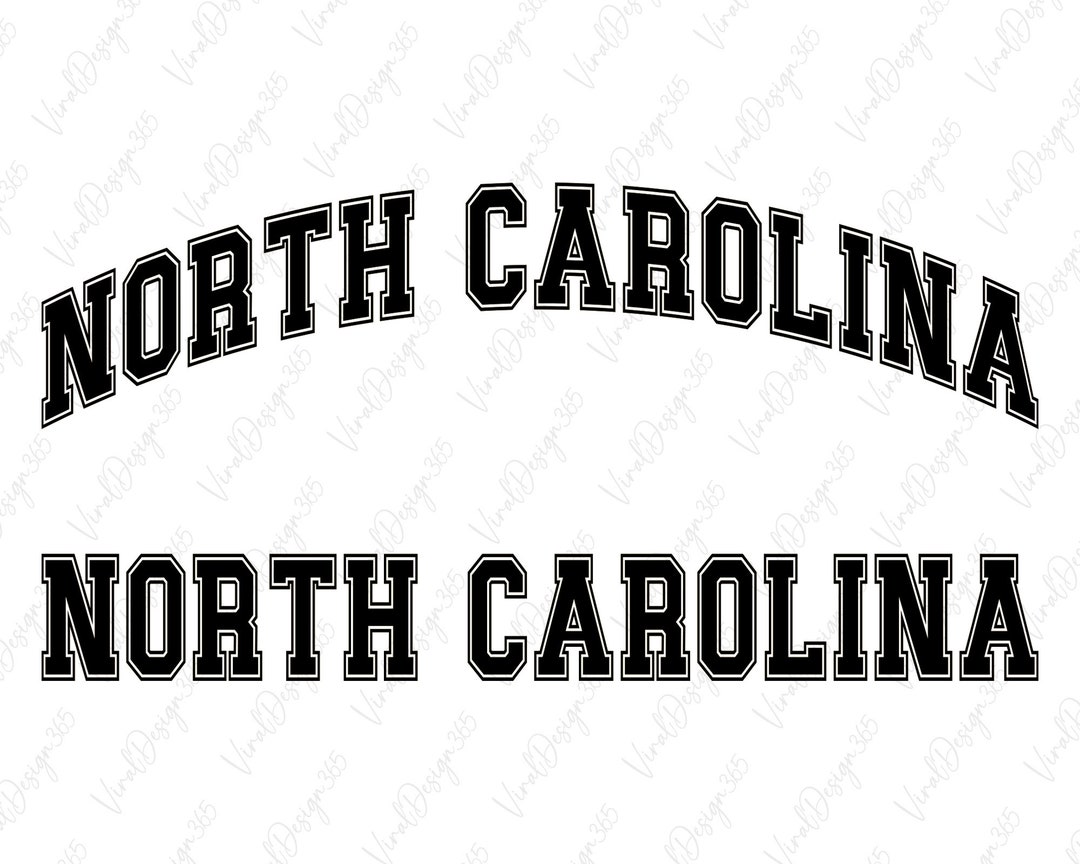 North Carolina Svg, Digital Download, USA Svg, College Font Svg, North ...