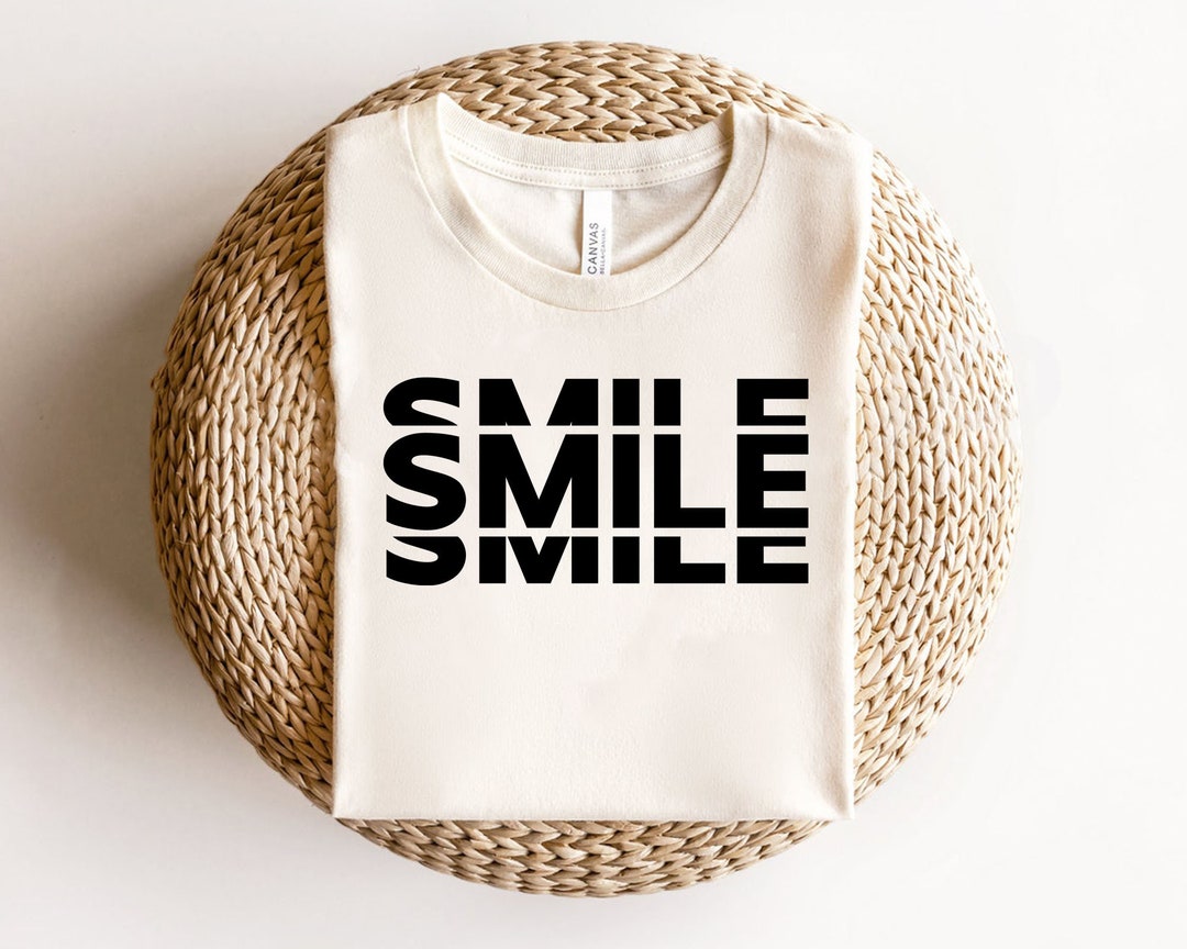Smile Svg, Digital Prints, Stacked Svg, Smile More Svg, Inspirational ...