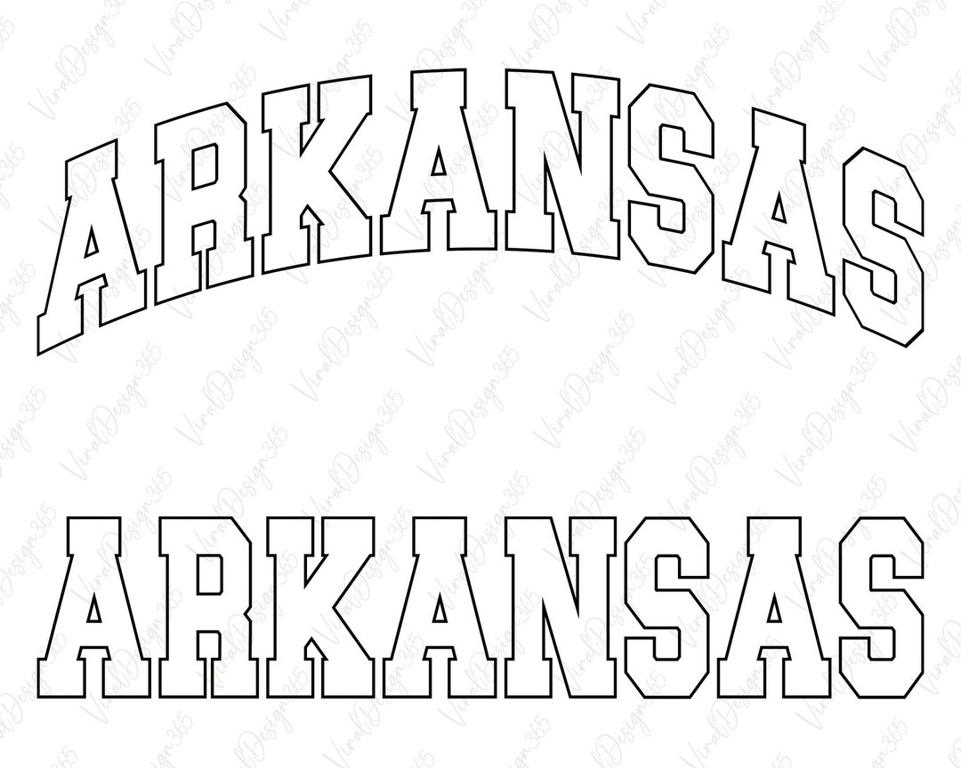 Arkansas Svg Digital Download USA Svg College Font Svg - Etsy
