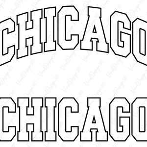 Chicago Svg, Digital Download, America Svg, College Font Svg, Chicago ...