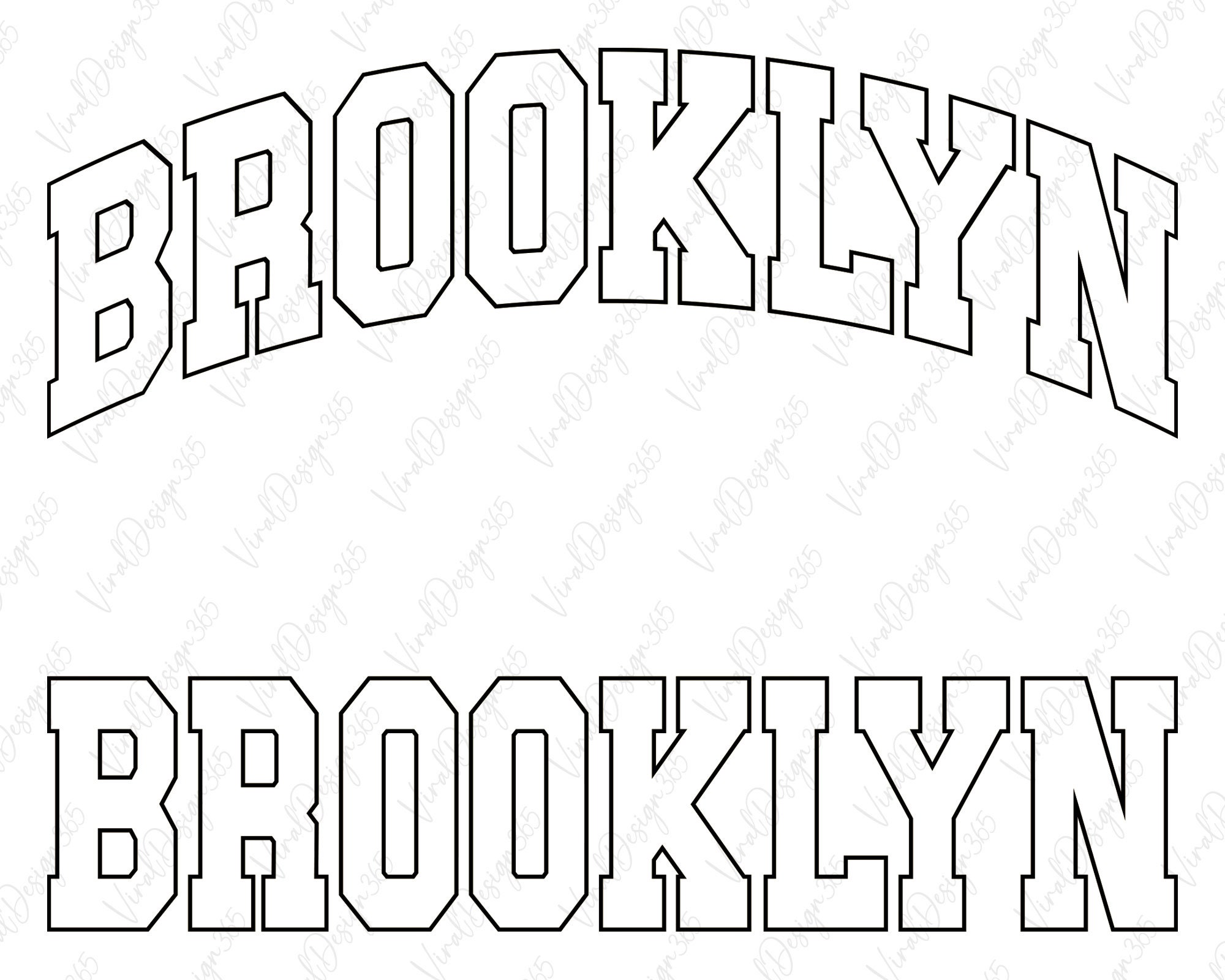 Brooklyn Svg Digital Download America Svg College Font Svg - Etsy