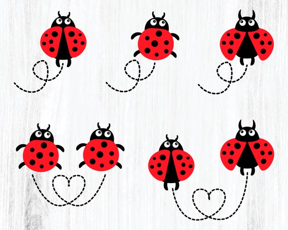 Ladybug Bundle Svg Digital Download Ladybug Path Svg - Etsy