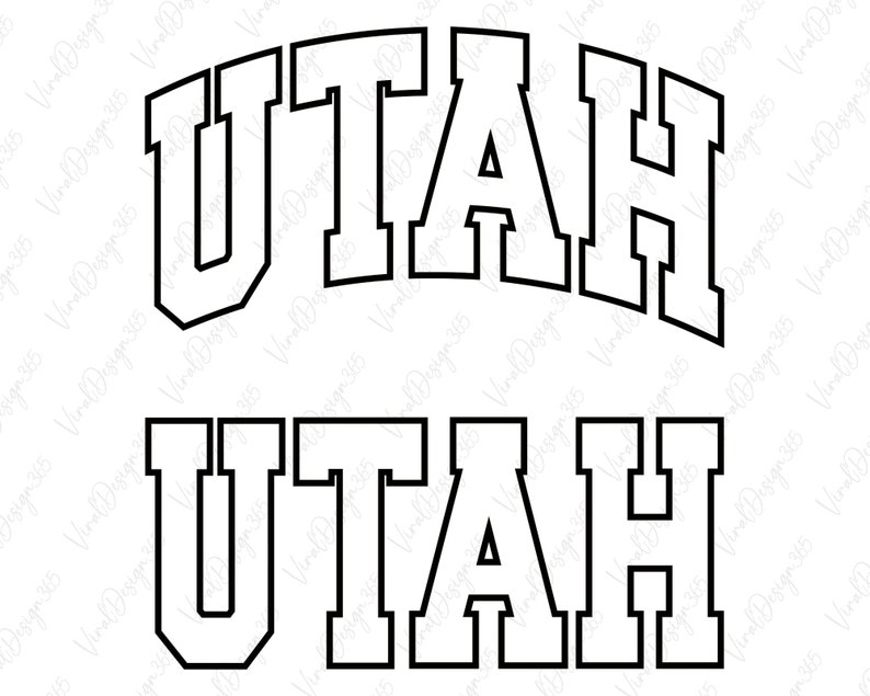 Utah Svg Digital Downloads USA State Svg College Font Svg - Etsy