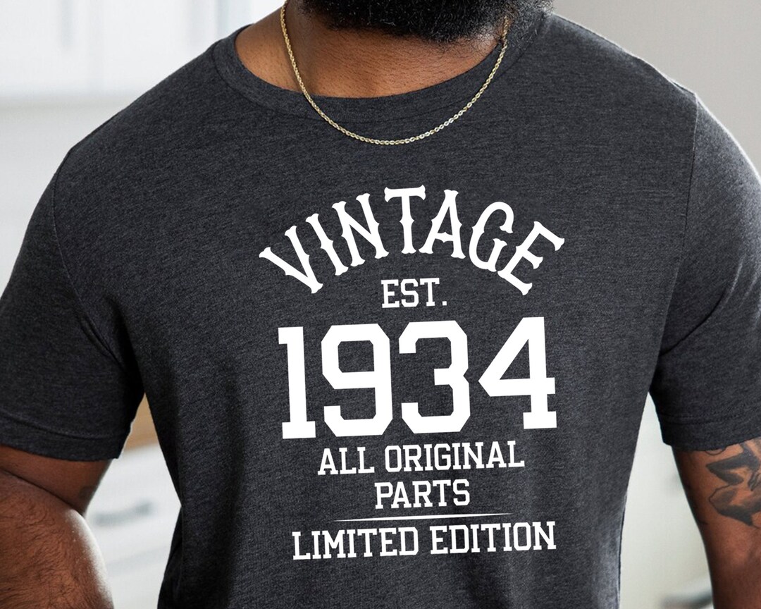 Vintage 1934 Svg, 89th Birthday Svg, All Original Parts Svg, Digital ...