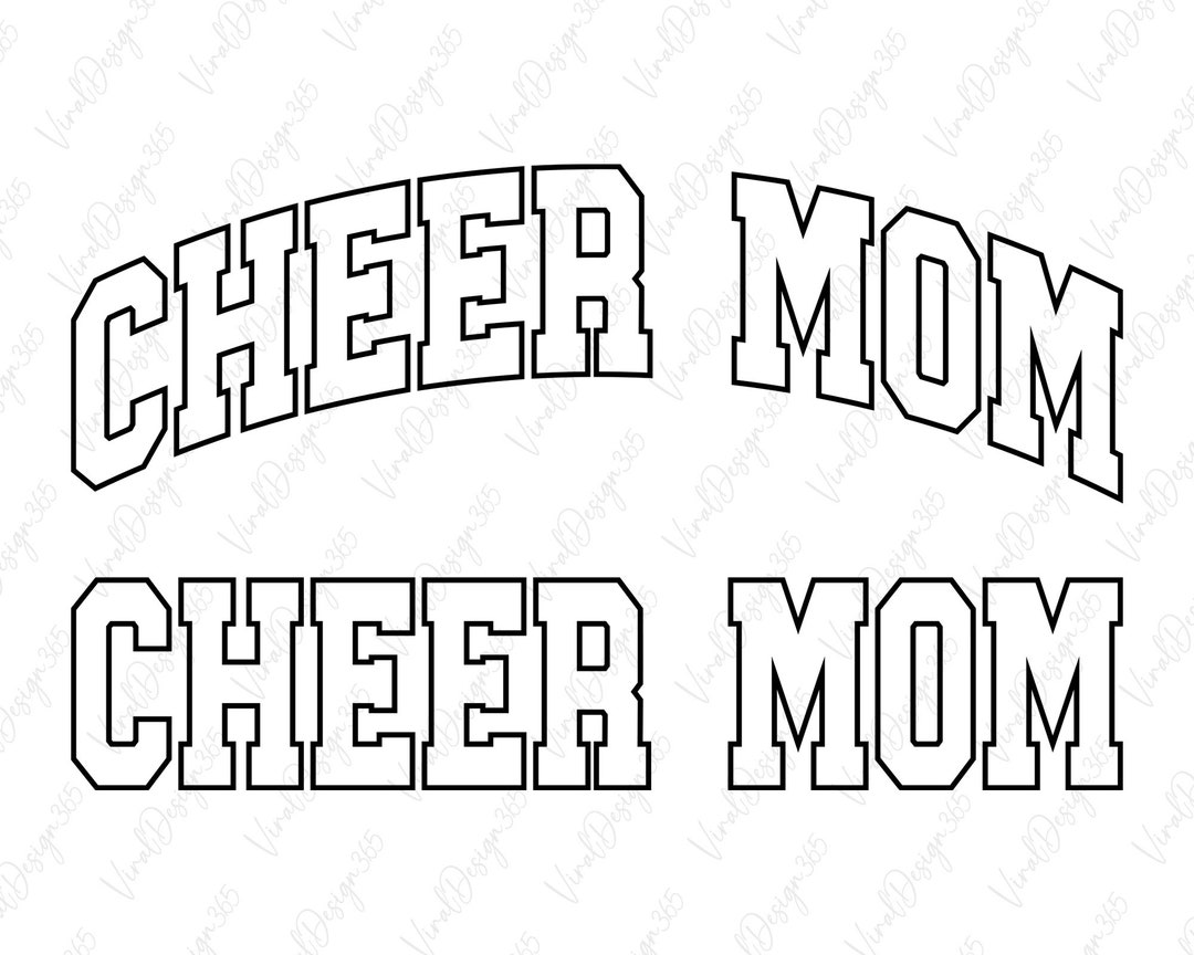 Cheer Mom Svg, Digital Download, Arc Cheer Mom Svg, Varsity Font Svg ...