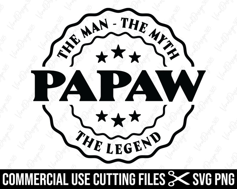 Papaw the Man the Myth the Legend Svg Digital Download Papaw - Etsy