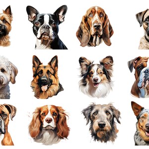 Buy 2 Get 1 Free - 280 Dogs Clipart Bundle, Cute Dog Breed Illustration ...