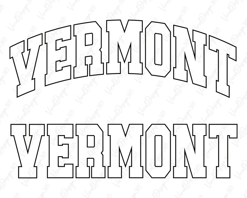 Vermont Svg Digital Download USA Svg College Font Svg - Etsy