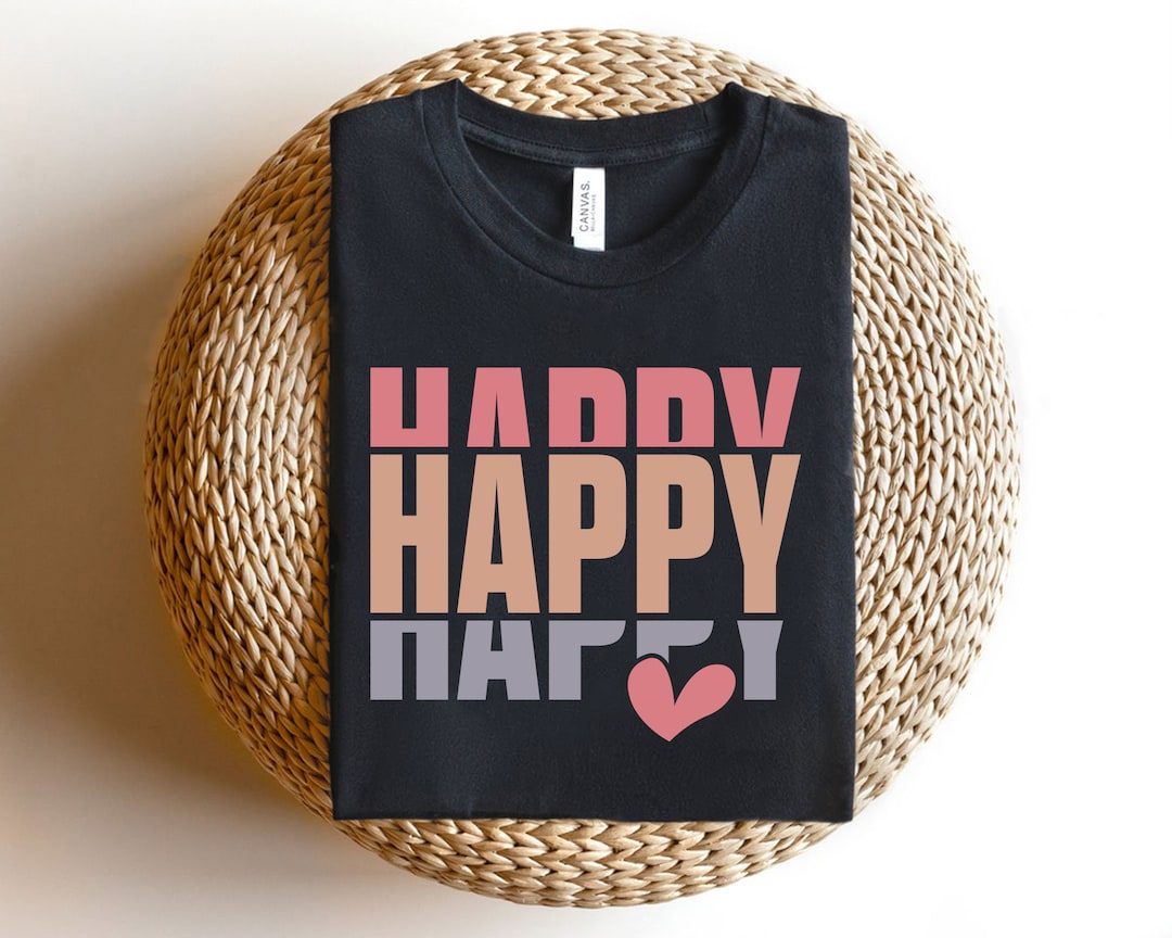 Happy Svg, Stacked Svg, Heart Svg, Digital Download, Happiness Svg ...