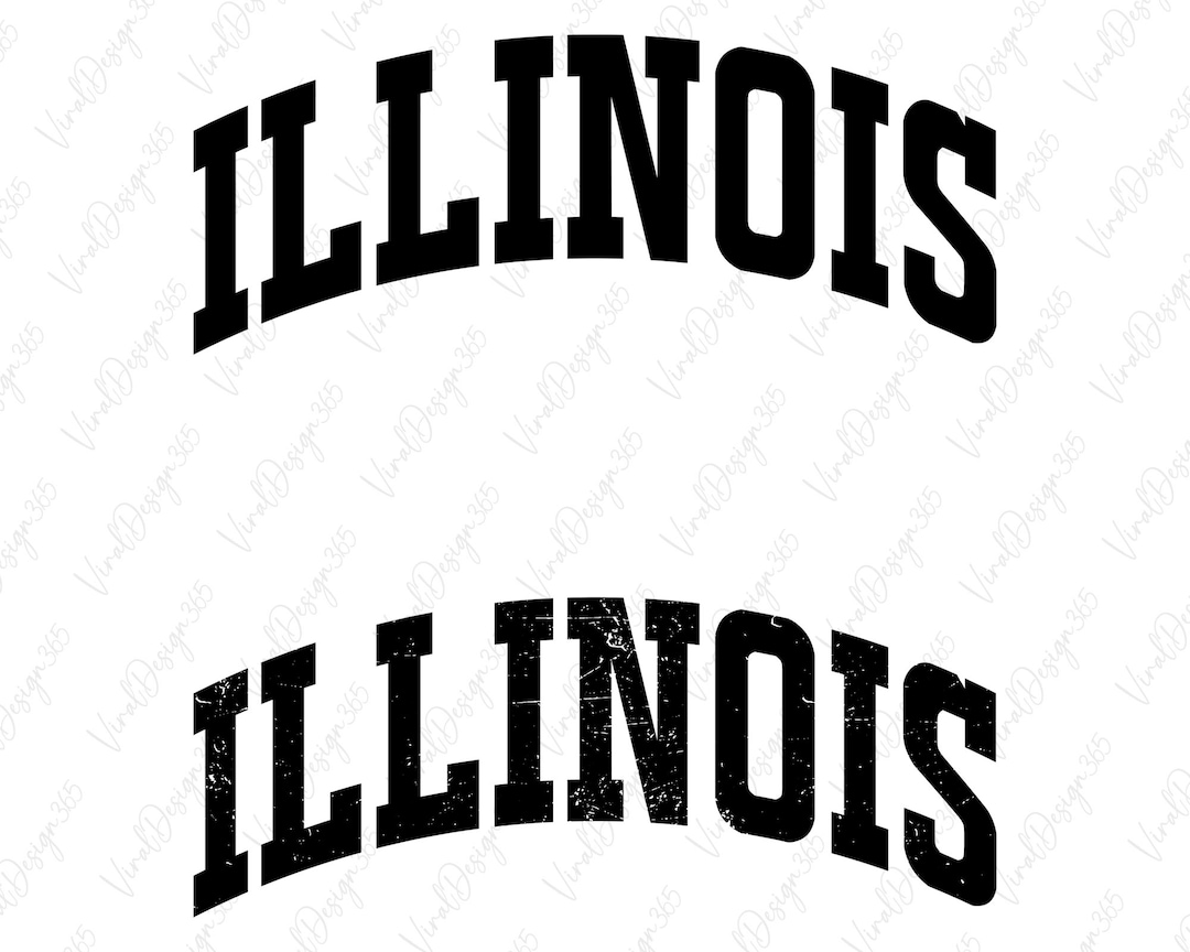 Illinois Svg, Digital Download, USA Svg, College Font Svg, Illinois ...