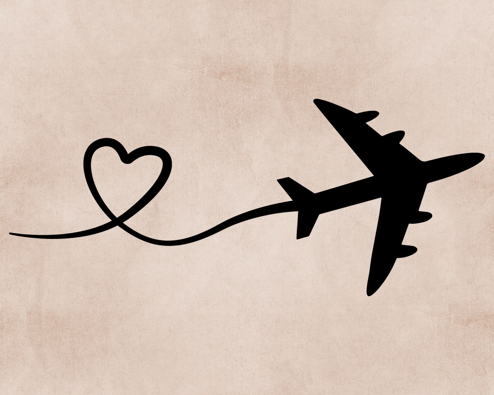 Airplane Heart Svg Vacation Svg Cricut Travel Svg Airplane - Etsy
