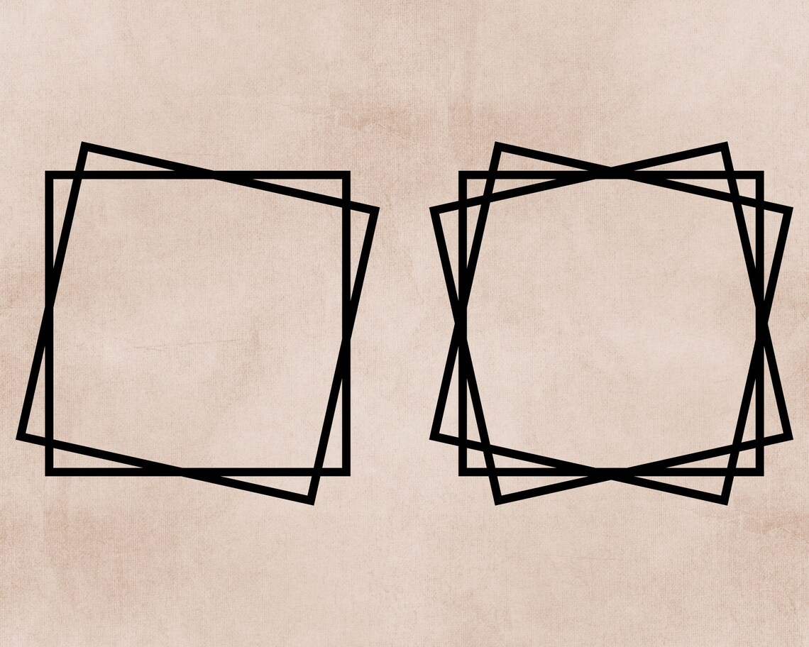 Square Frame Svg Frame Svg Cricut Square Monogram Frame - Etsy