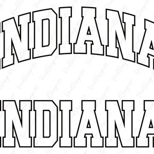 Indiana Svg, Digital Downloads, USA State Svg, College Font Svg ...