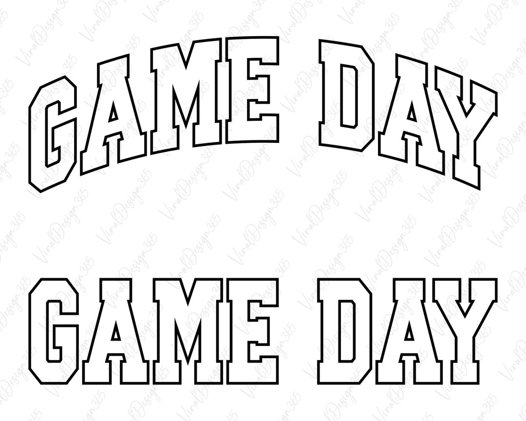 Game Day Svg, Digital Download, Arc Game Day Svg, Varsity Font Svg ...