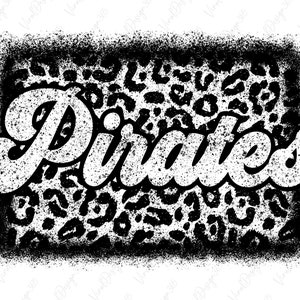 Leopard Pirates Retro Team Design Png, Pirates Mascot Leopard Svg, Game ...