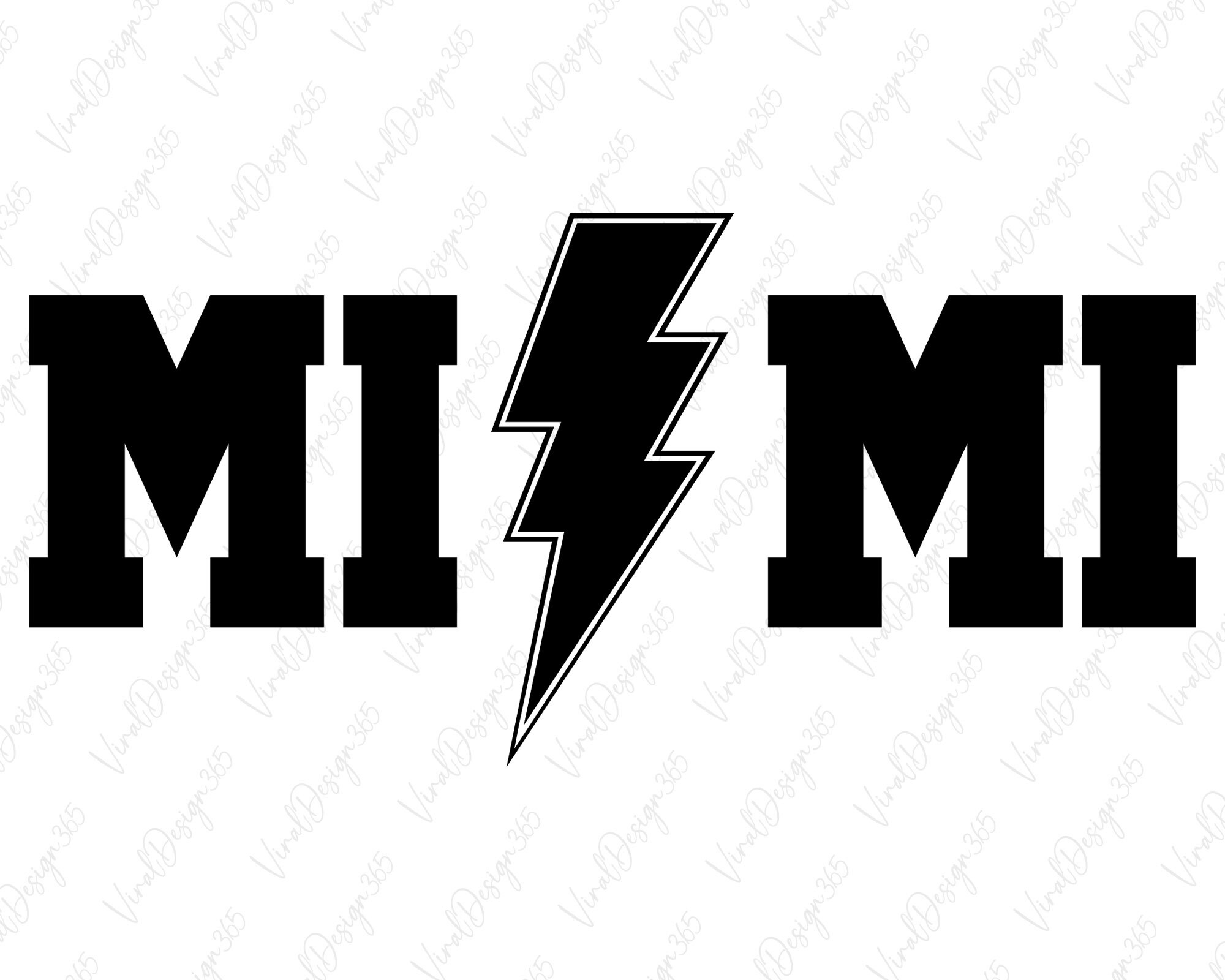 Mimi Svg Grandma Svg Lightning Bolt Svg Digital Download - Etsy