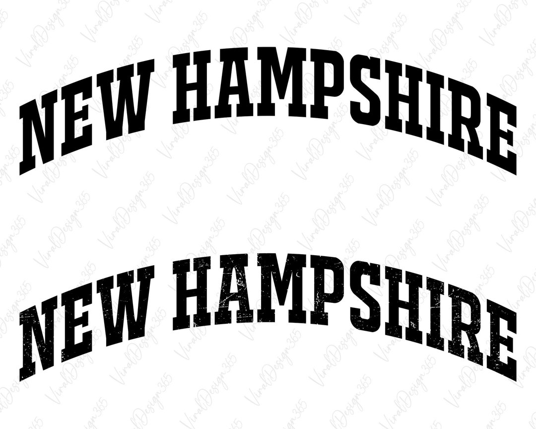 New Hampshire Svg Digital Download USA Svg College Font - Etsy