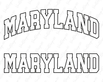 Maryland Font Svg - Etsy