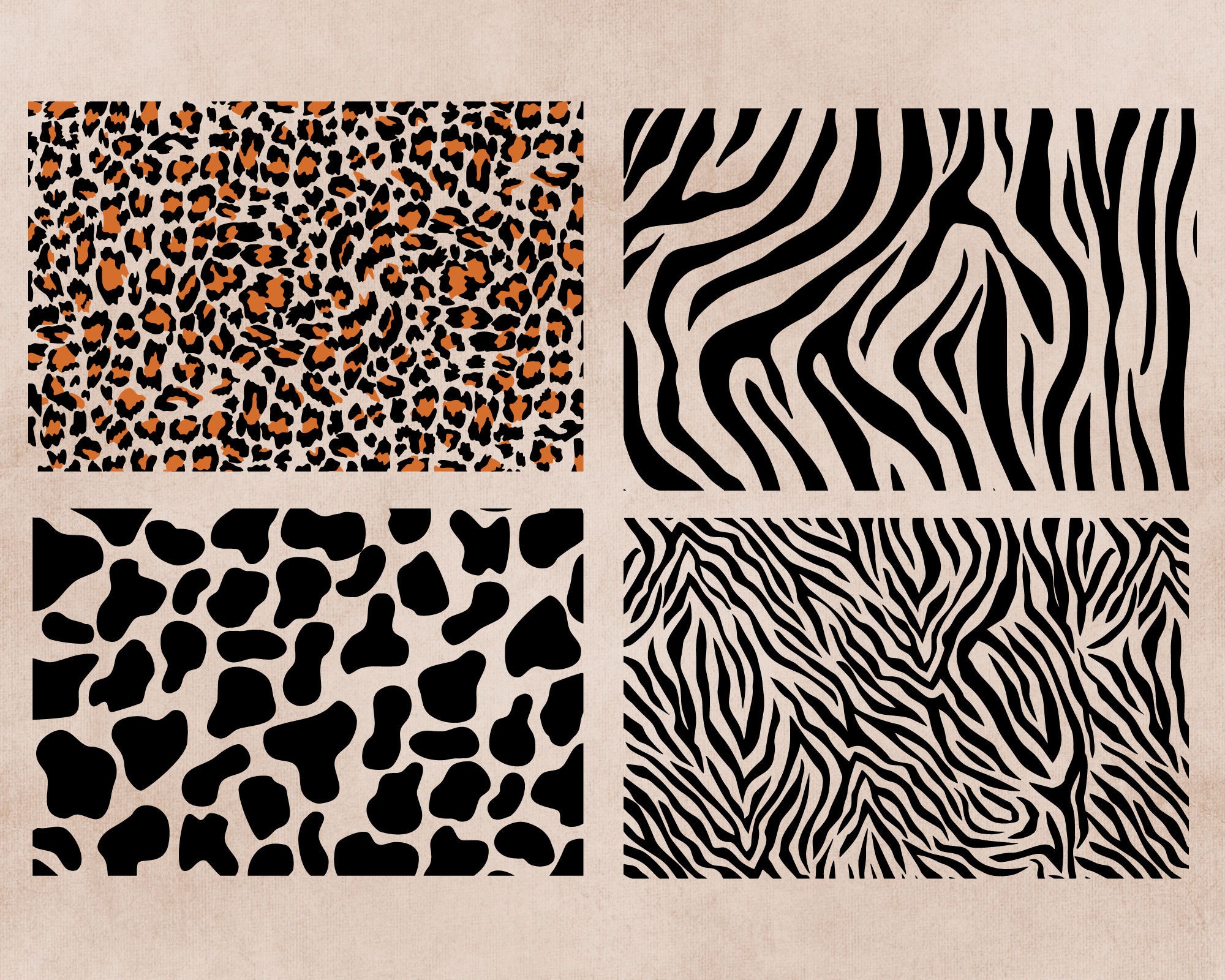 Animal Print Bundle Svg 16 Animal Prints Cricut Cow Pattern - Etsy