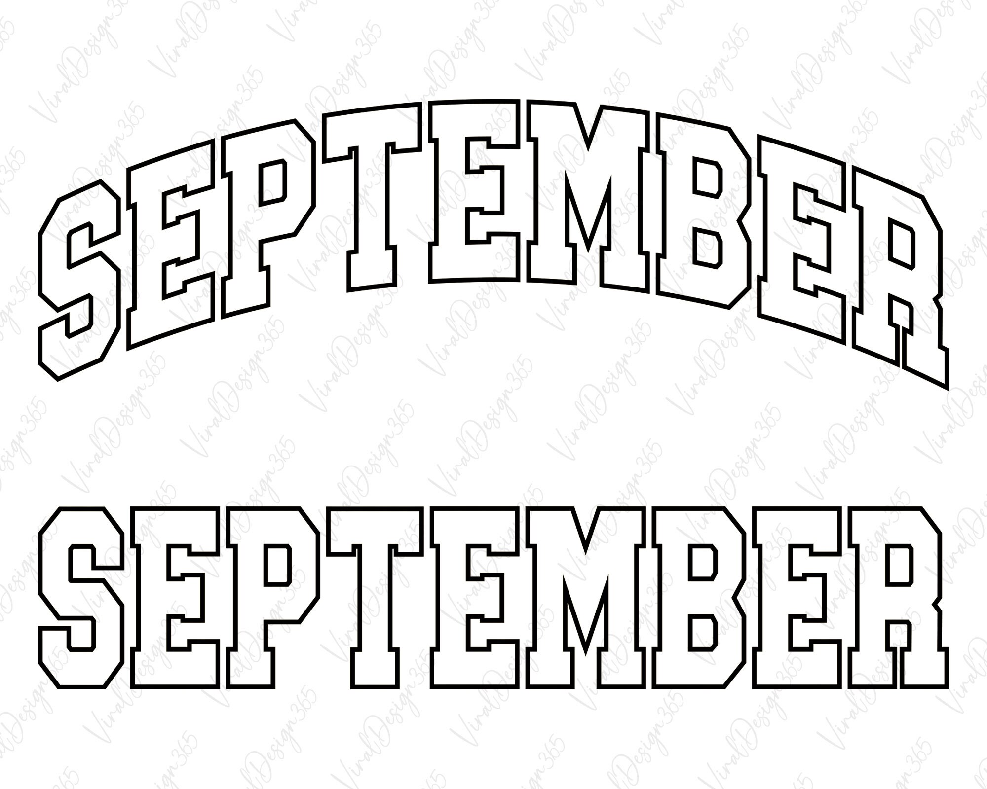 September Svg Digital Download Arc September Svg Months - Etsy
