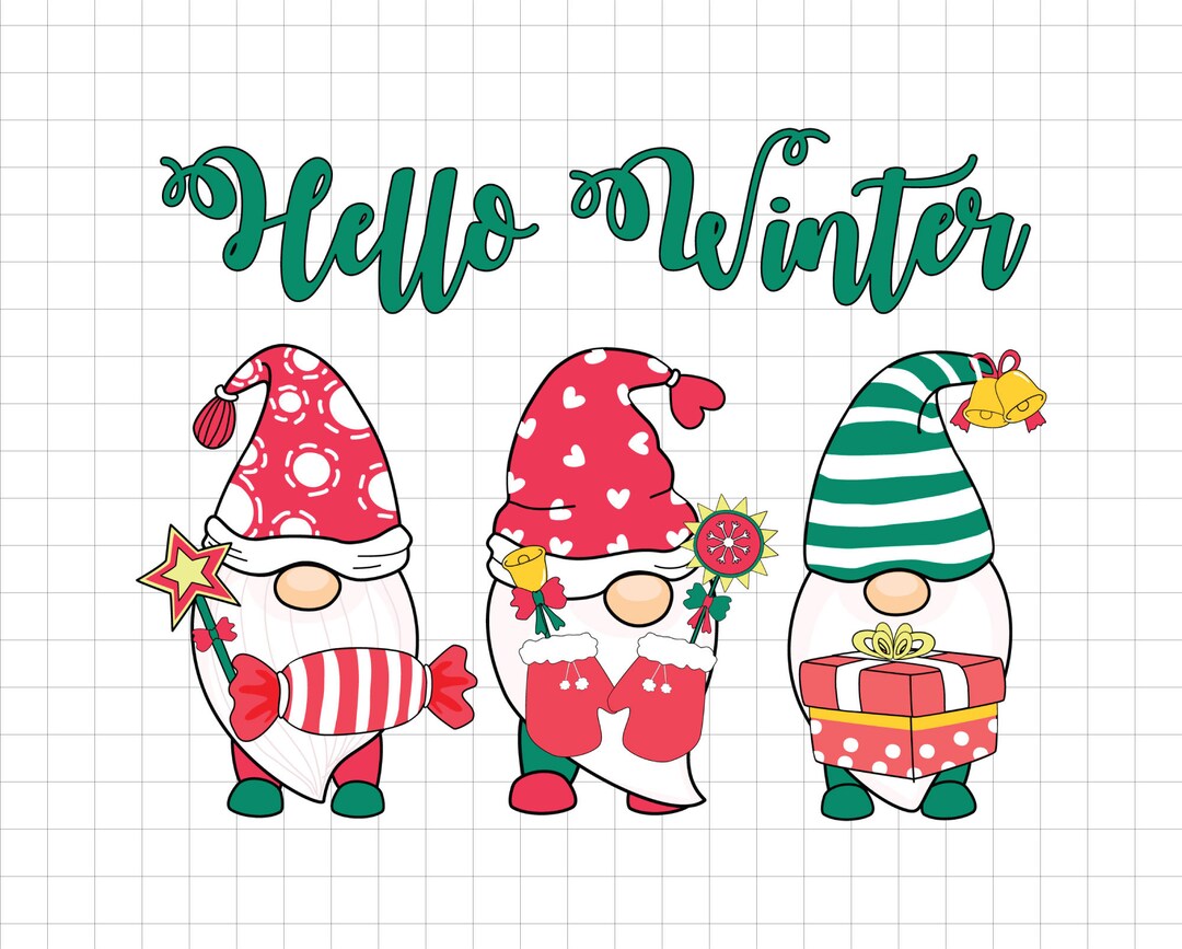Hello Winter Gnome Svg, Gnome Svg, Png, Digital Download, Christmas ...