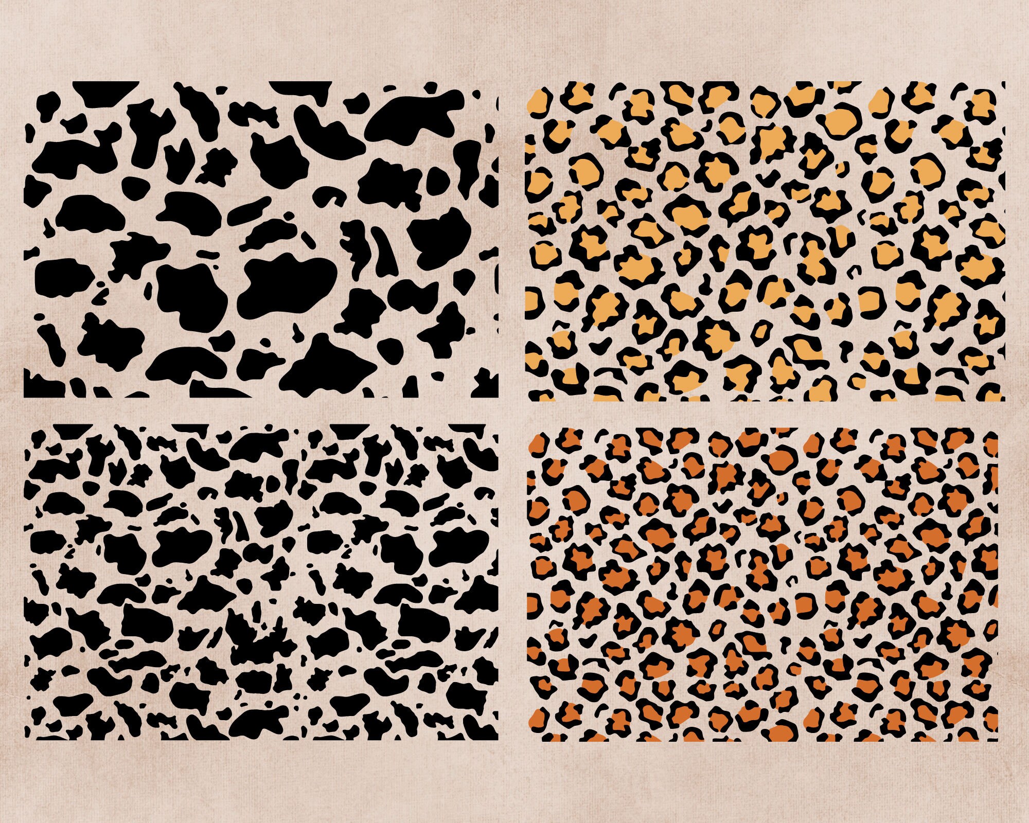 Animal Print Bundle Svg 16 Animal Prints Cricut Cow Pattern - Etsy