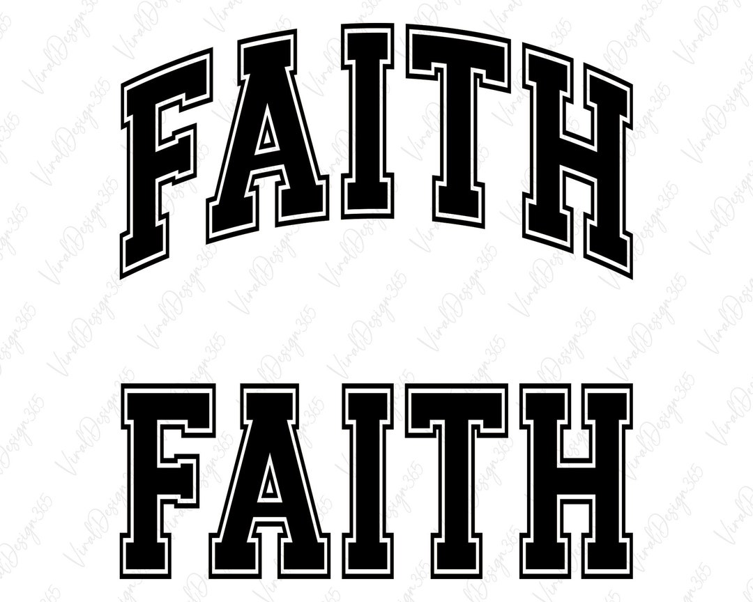 Faith Svg, Digital Downloads, Arc Faith Svg, Motivational Svg, Varsity ...