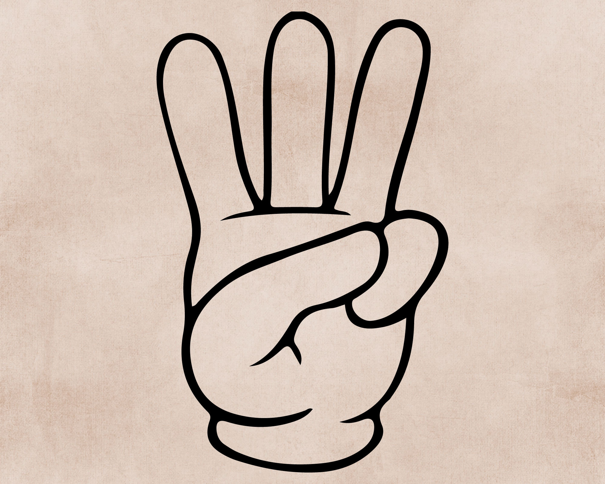 Finger Count Svg Hand Gesture Svg Cricut Hand Peace Sign - Etsy