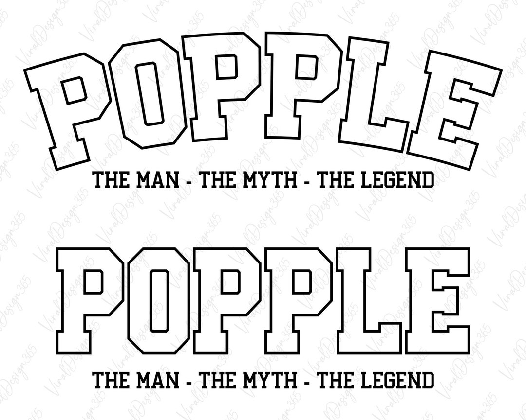 Popple the Man the Myth the Legend Svg, Digital Download, Arc Coach Svg ...