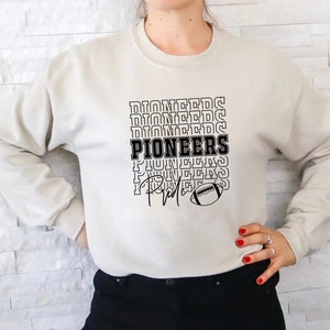 Pioneers Pride Svg, Stacked Pioneers Svg, Team Mascot, School Team Svg ...