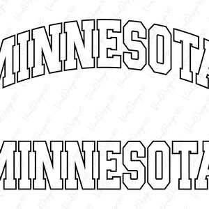 Minnesota Svg, Digital Downloads, USA State Svg, College Font Svg ...