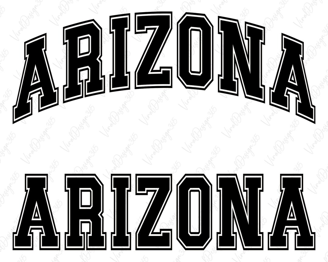 Arizona Svg, Digital Downloads, USA State Svg, College Font Svg ...