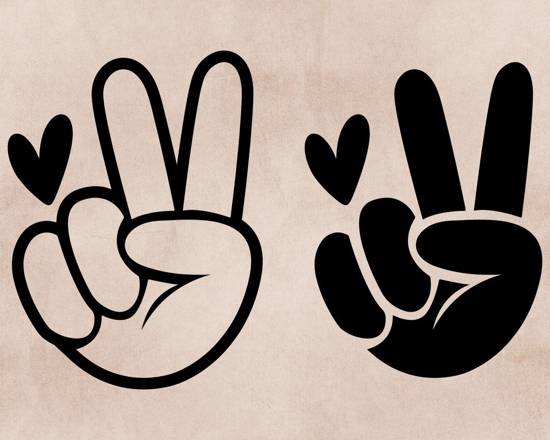 Peace Hand Svg, Peace Sign Svg, Cricut, Hand Symbol Svg, Peace Finger ...
